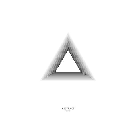 Triangle Line Vector Pyramid Line Art Geometric Shape Logo Sign