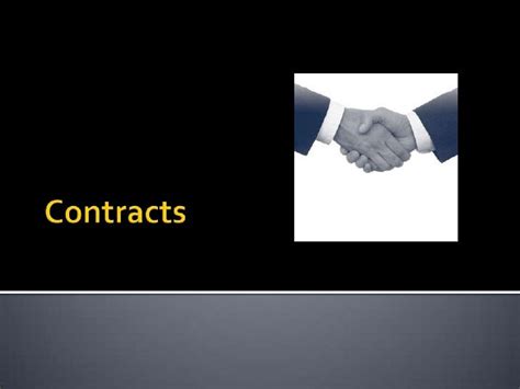 Contracts Powerpoint Presentation