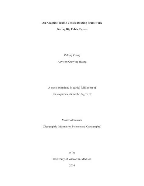 pdf an adaptive traffic vehicle routing framework during big