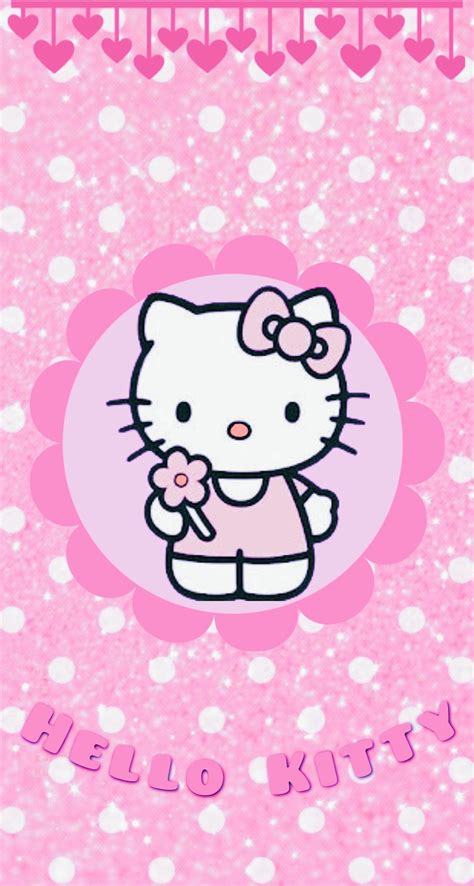 Hello Kitty Wallpaper Pink Hello Kitty Glitter Hello Kitty With Pink