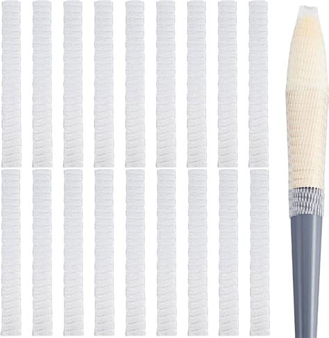 200pcs Makeup Brush Net Pen Guard Protector Reusable Net Thread Spool Savers Expandable Mesh