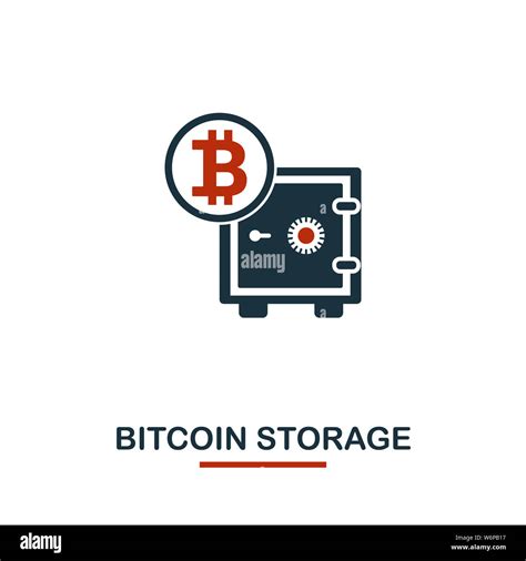 Bitcoin Storage Icon Creative Two Colors Design From Crypto Currency
