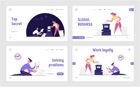Premium Vector Businesspeople Hiding Illegal Business Activity