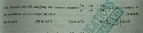 the function u r θ satisfying the laplace equation ∂r2∂2u r1 ∂r∂u r21