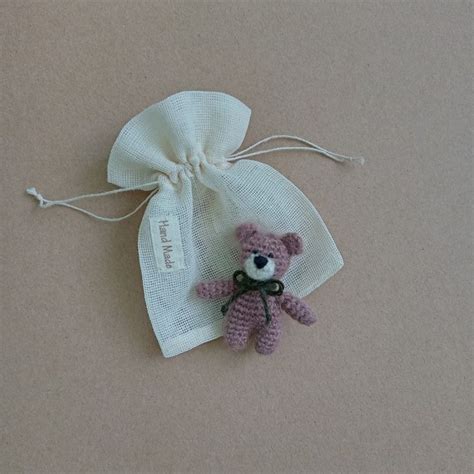 Вязаный мишка Миниатюра