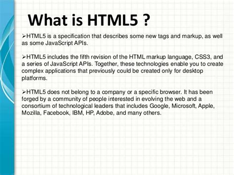 Html5 Introduction