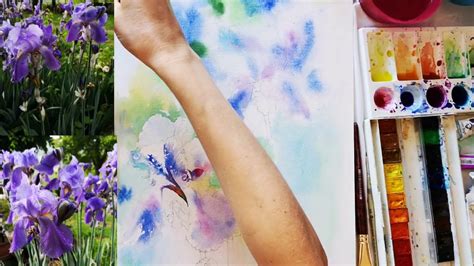 Iris Painting Watercolor Full Tutorial 2 Youtube