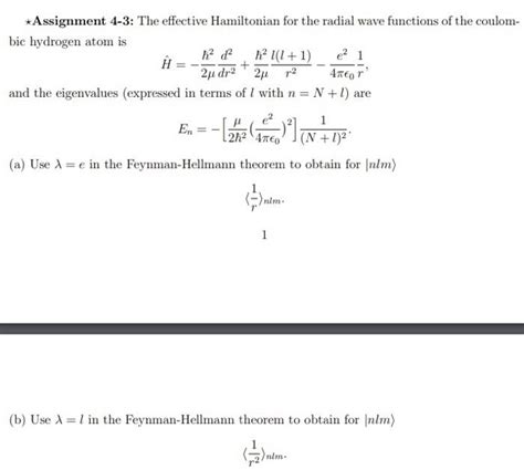 Solved ⋆ Assignment 4 3 The Effective Hamiltonian For The