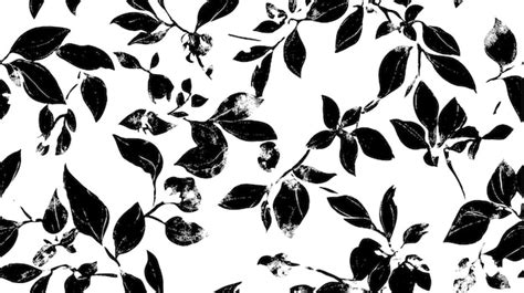 Free Vector Black Leaves Branch Pattern Background