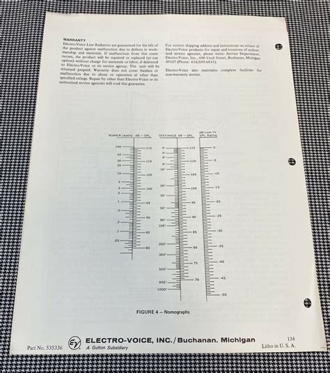 Electro Voice Electrovoice Lr4b Column Speaker Original Spec Sheet Ad