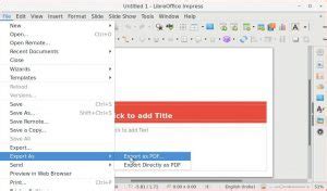 Transform Your Work Save As PDF In LibreOffice UPDF