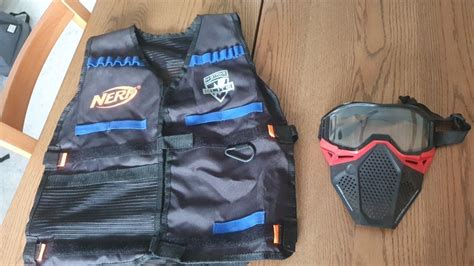 Used Nerf Vest And Face Shield Hobbies And Toys Toys And Games On Carousell