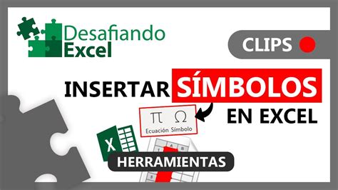 INSERTAR SÍMBOLOS en Excel Clips de Excel YouTube