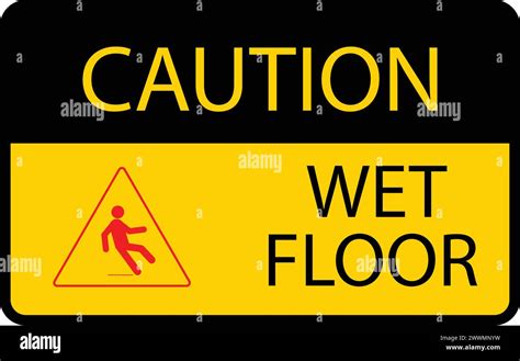 Wet Floor Warning Icon Vector Illustration Design Stock Vector Image