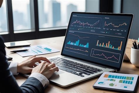 Analyst Working In Business Analytics And Data Management System To Make Report With Kpi And