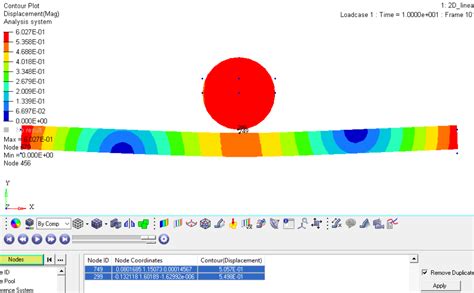 D Mesh Line Contact Radioss Nichtlinear Analysis Radioss Altair