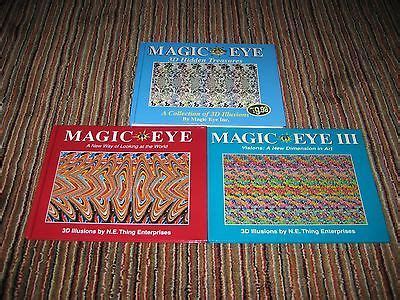 Magic Eye Books I Iii And 3d Hidden Treasure Illusions Hardcover Lot