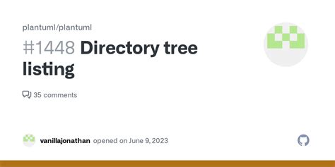 Directory Tree Listing · Issue 1448 · Plantumlplantuml · Github