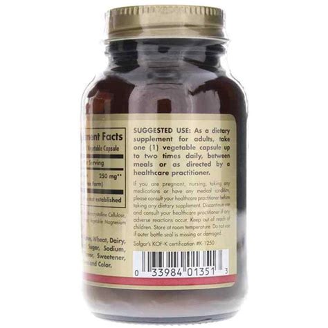 Reduced L Glutathione 250 Mg Solgar
