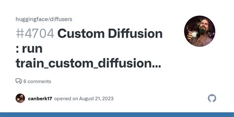 custom diffusion run train custom diffusion py fails · issue 4704 · huggingface diffusers