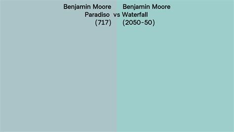 Benjamin Moore Paradiso Vs Waterfall Side By Side Comparison