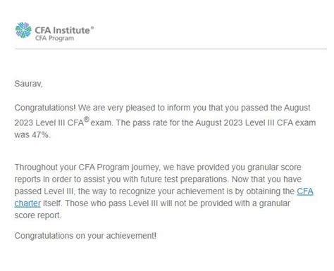 Saurav Mandhotra On Linkedin Hi I Am Elated To Share That I Have Passed Cfa Level 3 Exam The