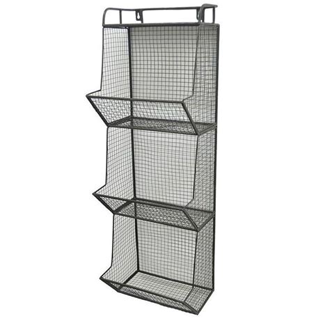 3 Cubbies Hanging Metal Wall Storage In Black 9269210200 The Home Depot Wall Storage Wall