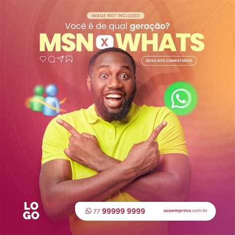 Premium PSD Voce De Qual Geracao Social Media Provedor De Internet
