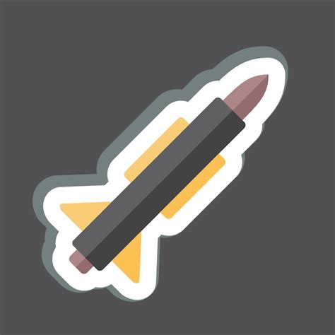 Premium Vector Sticker Missile Related To Military And Army Symbol