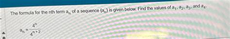 solved the formula for the nth term an ﻿of a sequence {an}