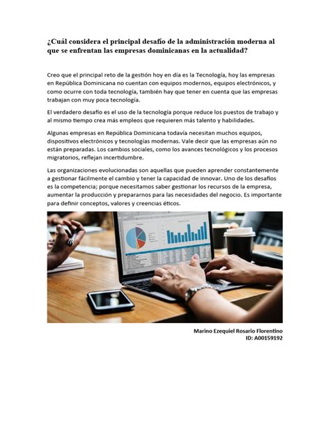 Cuál Considera El Principal Desafío De La Administración Moderna Al Que
