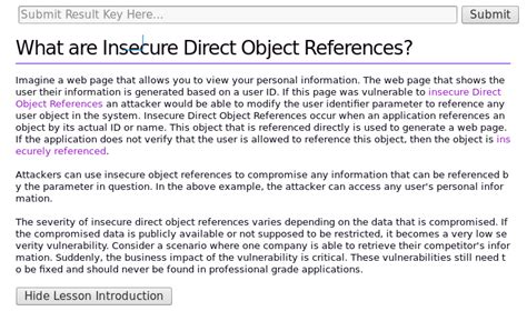 Owasp Security Shepherd Insecure Direct Object Reference Solution