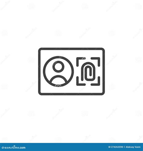 Biometric Identification Line Icon Stock Vector Illustration Of Logo