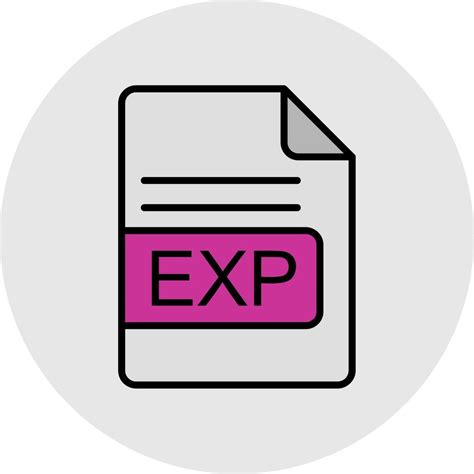 EXP File Format Line Filled Light Icon Vector Art At Vecteezy