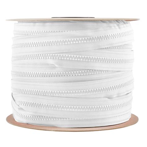 Lenzip® 10 White Continuous Molded Tooth Zipper Chain Sailrite