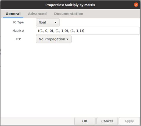 Filemultiply By Matrix Basic Example Settingspng Gnu Radio
