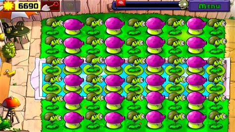 PLANTS VS ZOMBIES MOD GATLING PEA And FUME SHROOM MEGA COMBO VS