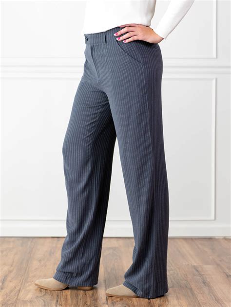 Colbie Striped Linen Trouser For Tall Women 35 37 Inseams Amalli