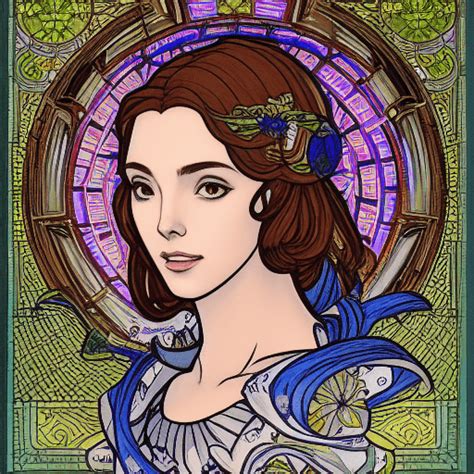 Intricate Stained Glass Of Gorgeous Jodie Comer As Venus In Greek