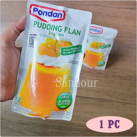 Pondan Pudding Flan Mangga 100 Gr Bubuk Puding Instan Pouch Shopee