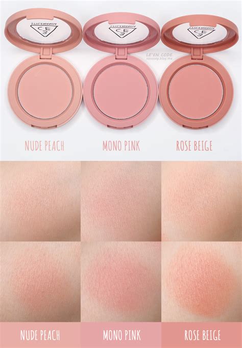 3ce 무드레시피 블러셔 전색상 누드피치 모노핑크 로즈베이지 네이버 블로그