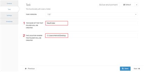task create folder
