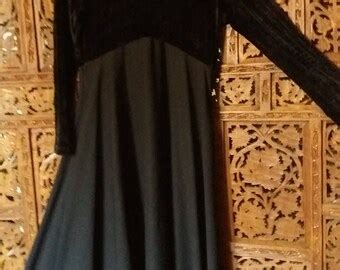 Ravenswing Dress Elven Style Velvet Chiffon Gown
