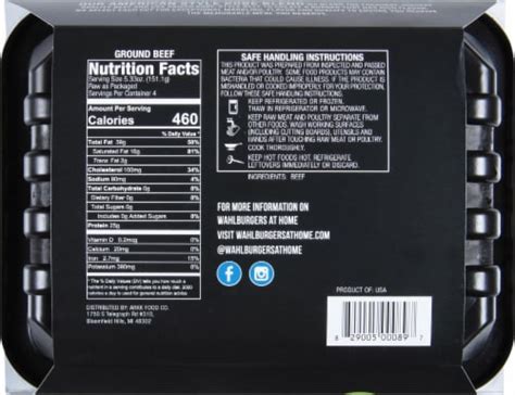 Wahlburgers American Style Kobe Blend Beef Patties 2128 Oz Kroger