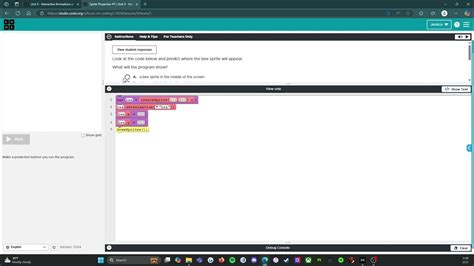 Cs Discoveries Unit 3 Interactive Animations And Games Lesson 9 Level 1 Youtube