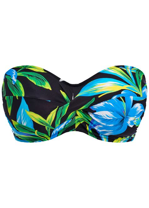 Talm Beach Black Bandeau Bikini Top From Fantasie