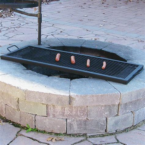 Sunnydaze Cooking Grate X Marks Heavy Duty Steel Rectangle Fire Pit