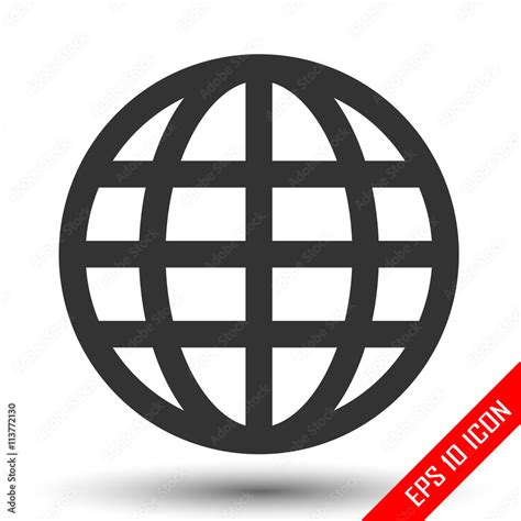 Globe Icon Globe Sign Simple Flat Logo Of Globe On White Background