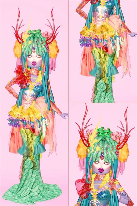 Coral Coral Reef Dti Ouyfit Idea Hack Dress To Impress Art