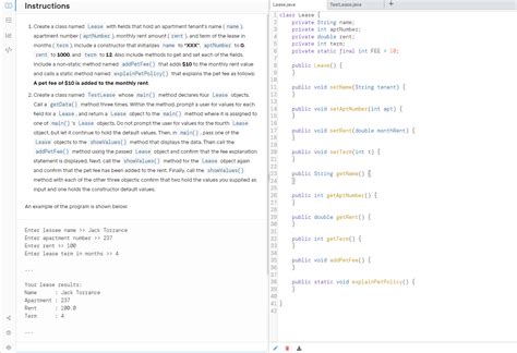 Solved It Instructions Leasejava Testleasejava 1 Create A